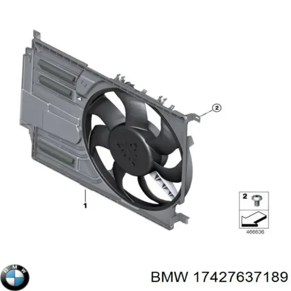 17427637189 BMW дифузор (кожух радіатора охолодження) - купити онлайн в ...