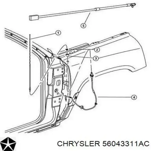 56043311AC Chrysler антена - купити онлайн в Україні