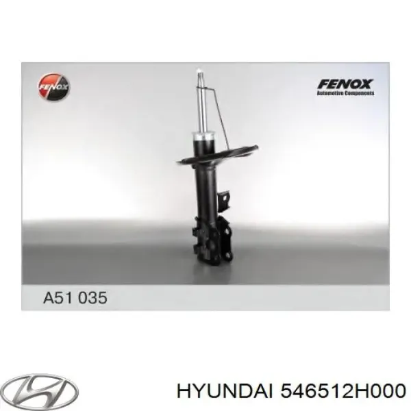 546512H000 Hyundai/Kia амортизатора передній лівий - купити онлайн в ...