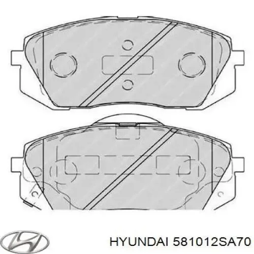 581012SA70 Hyundai/Kia передні тормозні колодки - купити онлайн в Україні