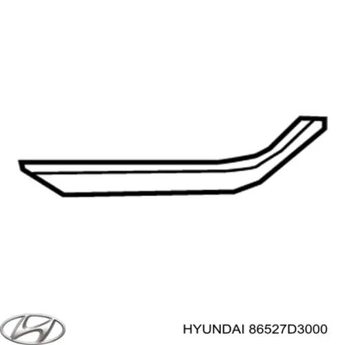 86527D3000 Hyundai/Kia заглушка/ решітка протитуманних фар бампера ...