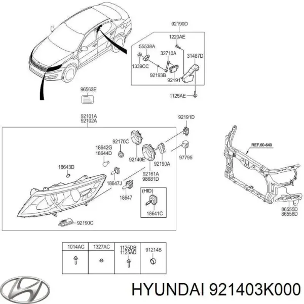 921403K000 Hyundai/Kia кришка фари, задня - купити онлайн в Україні