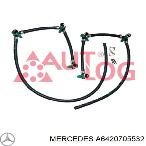 A6420705532 Mercedes трубка паливна, зворотня від форсунок - купити ...