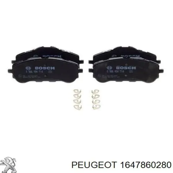 1647860280 Peugeot/Citroen передні тормозні колодки - купити онлайн в ...