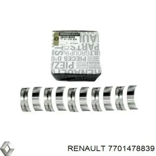 7701478839 Renault (RVI) вкладиші колінвала, корінні, комплект ...