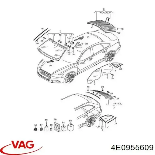 4E0955609 VAG пластина датчика дощу - купити онлайн в Україні